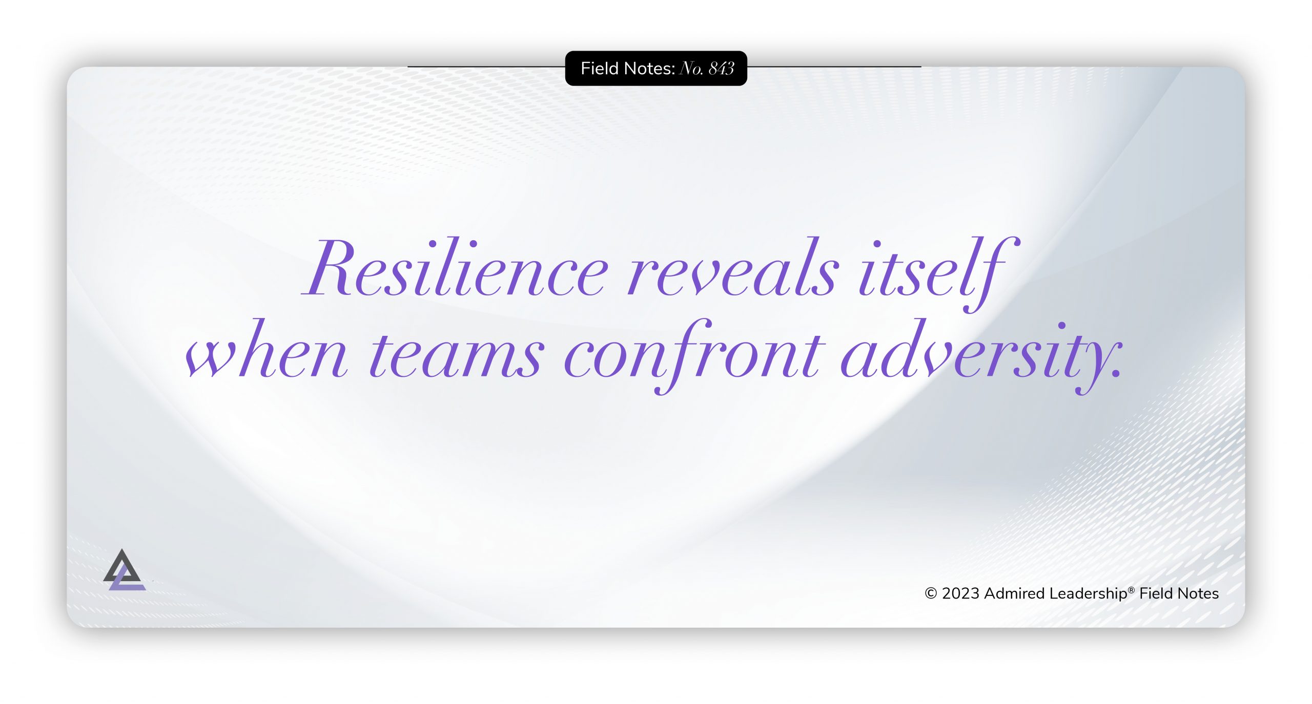 How Resilient Is Your Team? – Admired Leadership