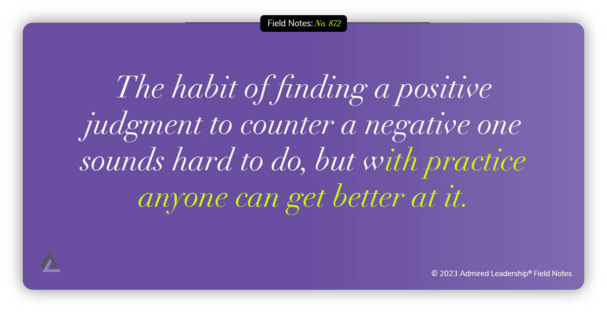 The Failure to Hide Negative Judgments – Admired Leadership