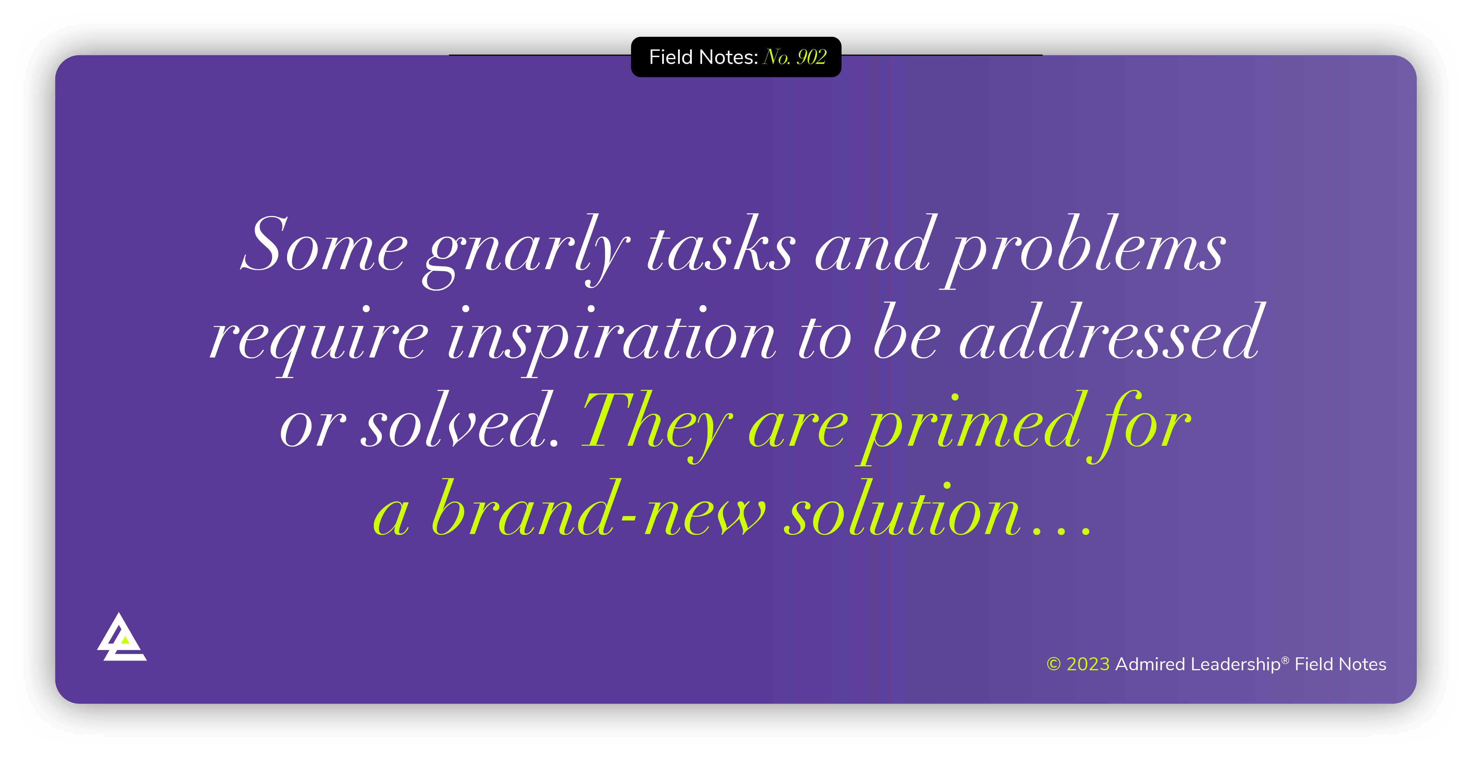 Waiting for Inspiration – Admired Leadership