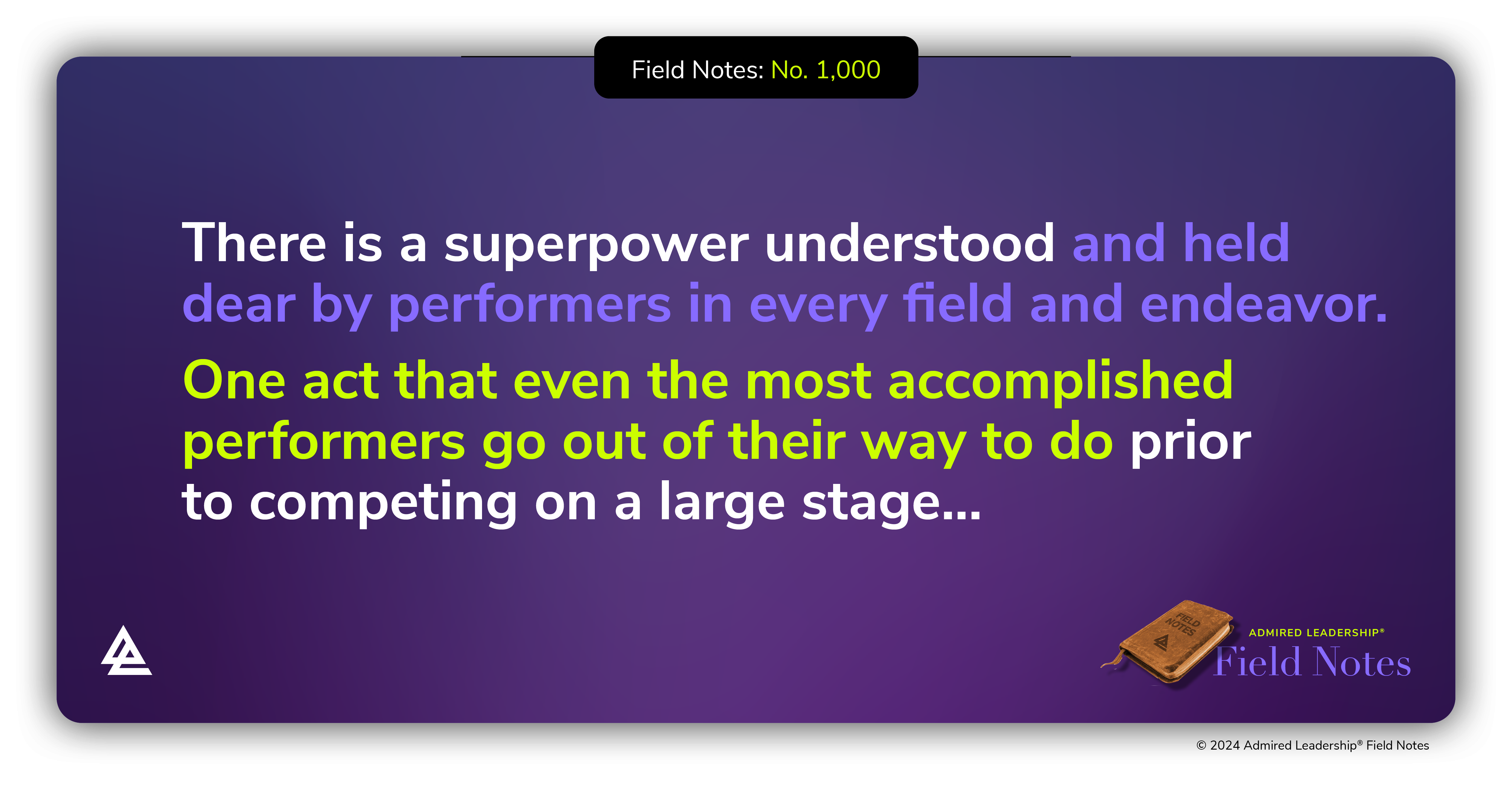 Confirming That People Care About You Before Performance – Admired ...