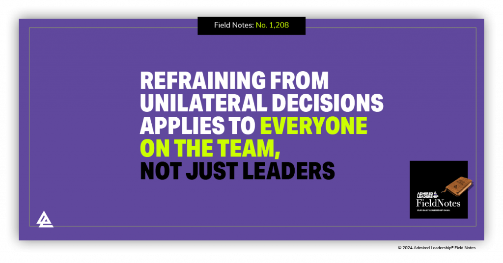 Field Notes – Admired Leadership